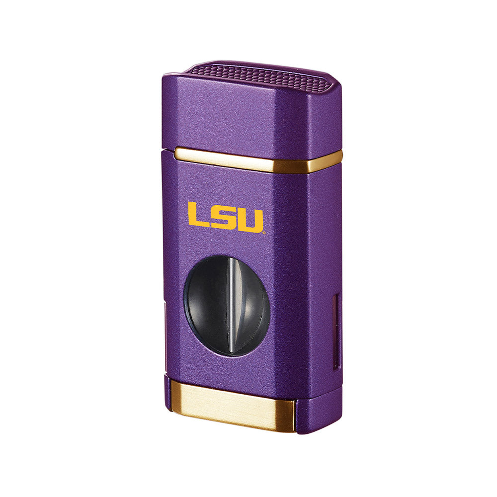 LSU Triple Torch Flame Lighter W/ Spring V Cutter